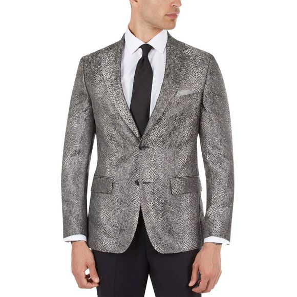 TALLIA | Suits & Blazers | Tallia Mens Slim Metallic Snakeskin Blazer ...